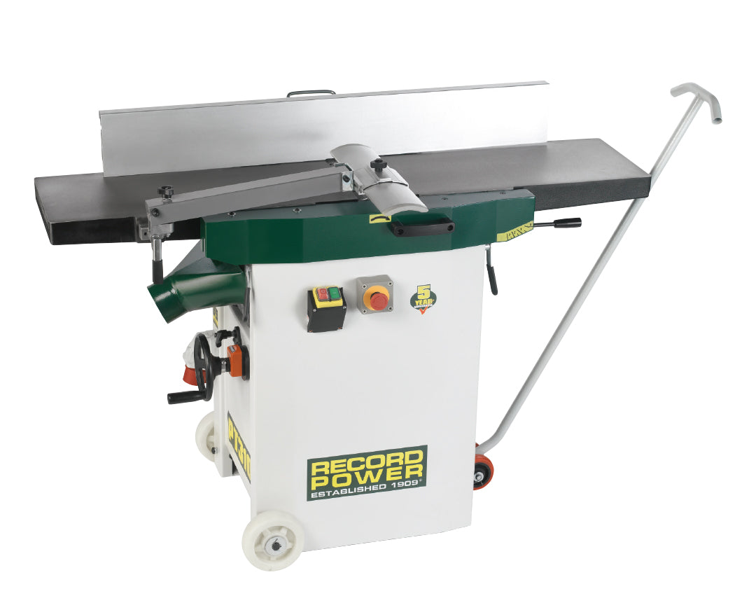 Record Power 12 x 8" Heavy-Duty Planer Thicknesser with Wheel Kit (Sin